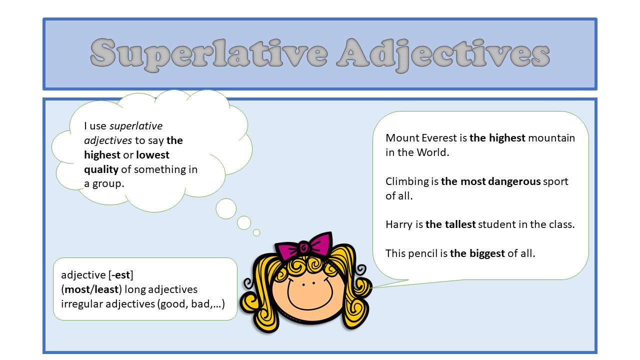 Superlative Adjectives Grammar Lesson | photocopiables